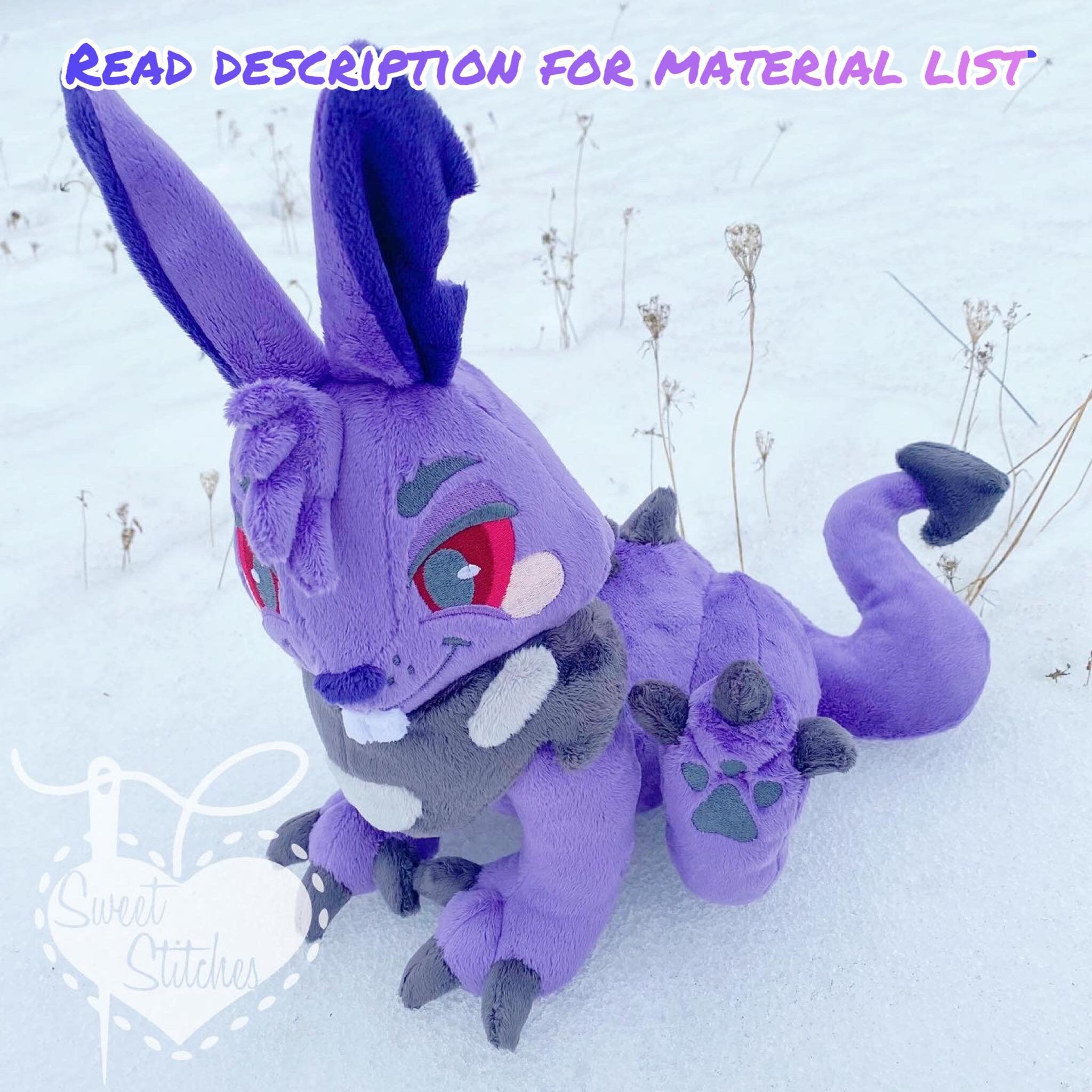 Sitting Bunny 12inch Plush Sewing Pattern Included Face - Etsy