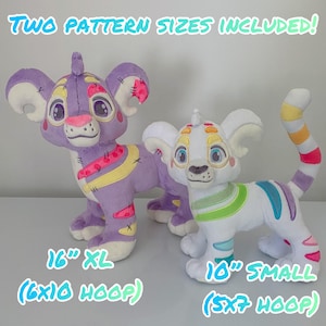 Tiger Plush SEWING Only Pattern Embroidery Files Included - Etsy