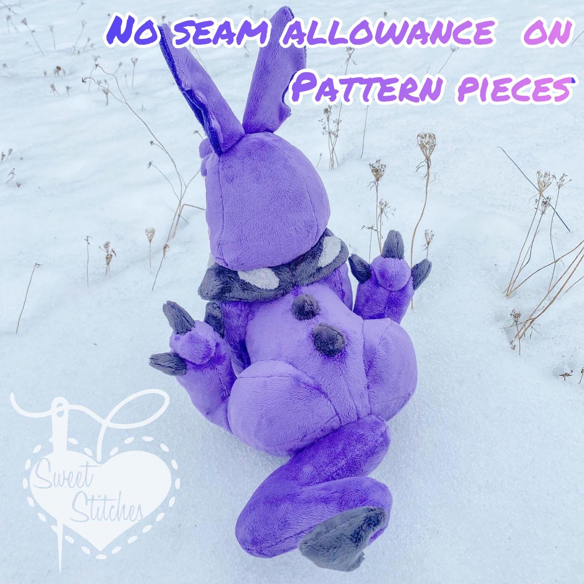 Sitting Bunny 12inch Plush Sewing Pattern Included Face - Etsy