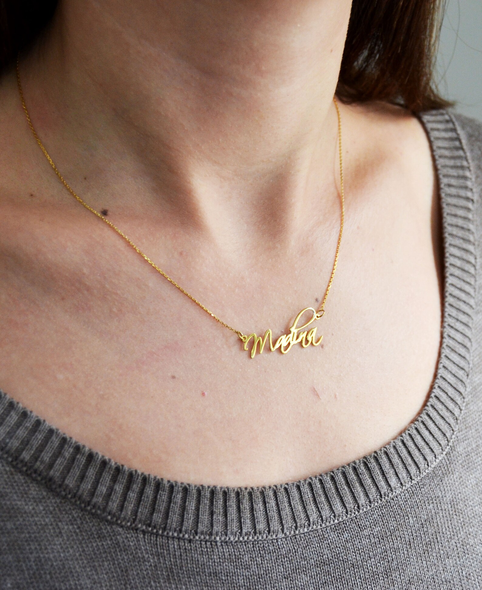 Name Necklace Personalized Name Necklace Custom Name - Etsy