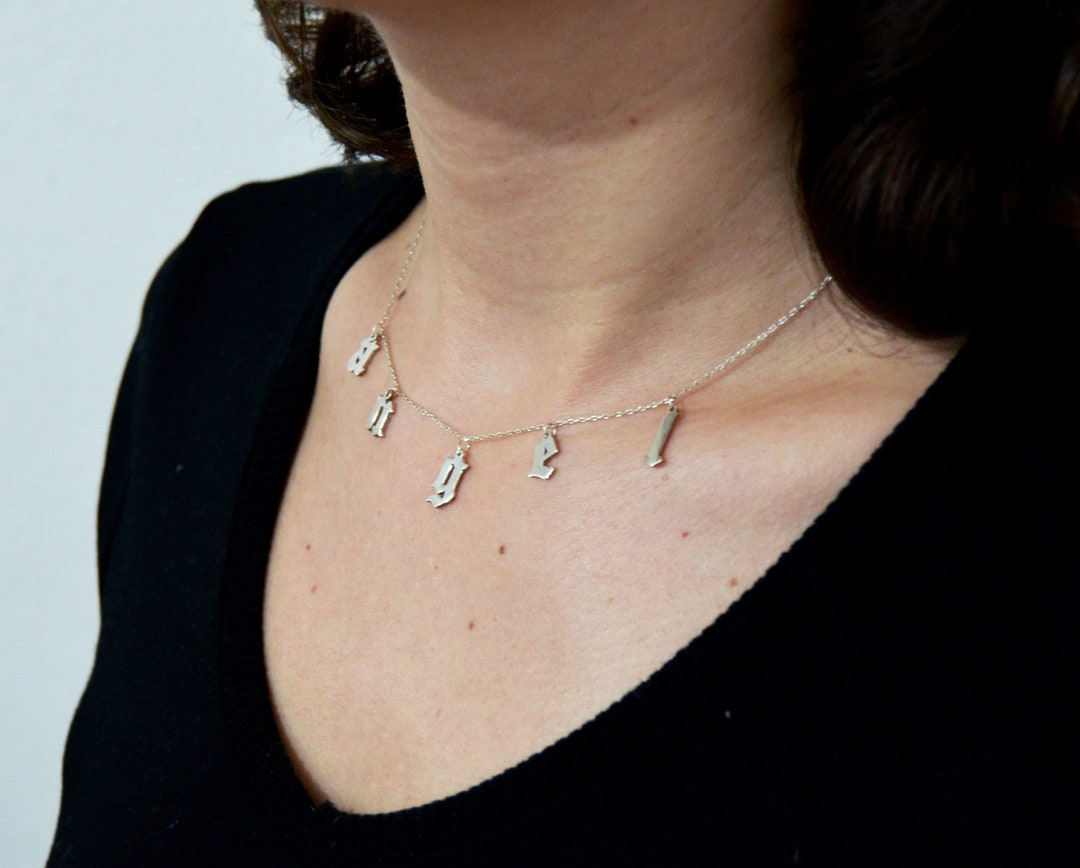 Gothic Choker Necklace, Personalized Choker Necklace, Gothic Necklace ...