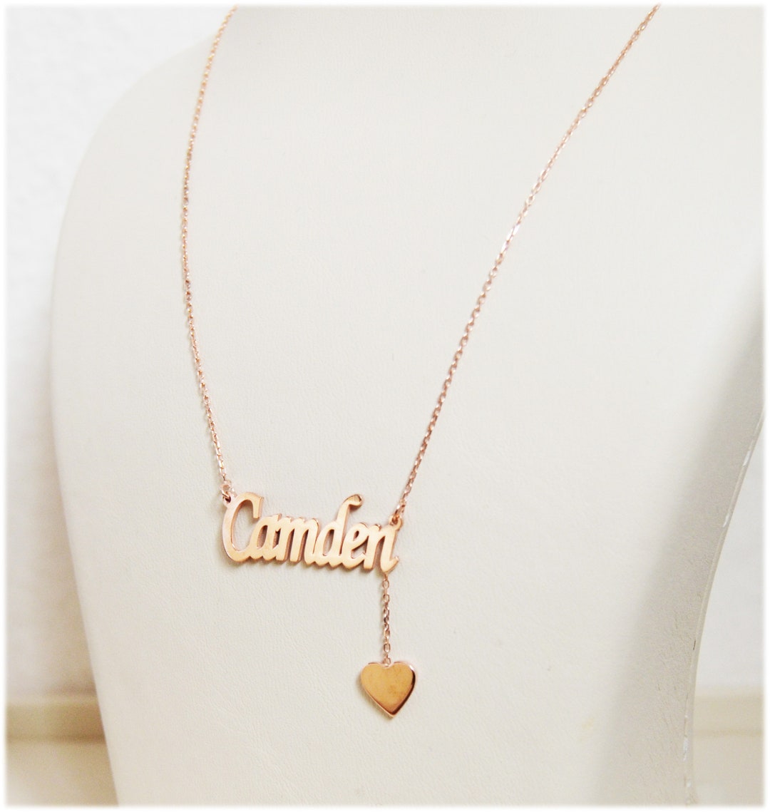 Personalized Name Necklace, Monogram Necklace, Tiny Gold, Bridesmaid ...