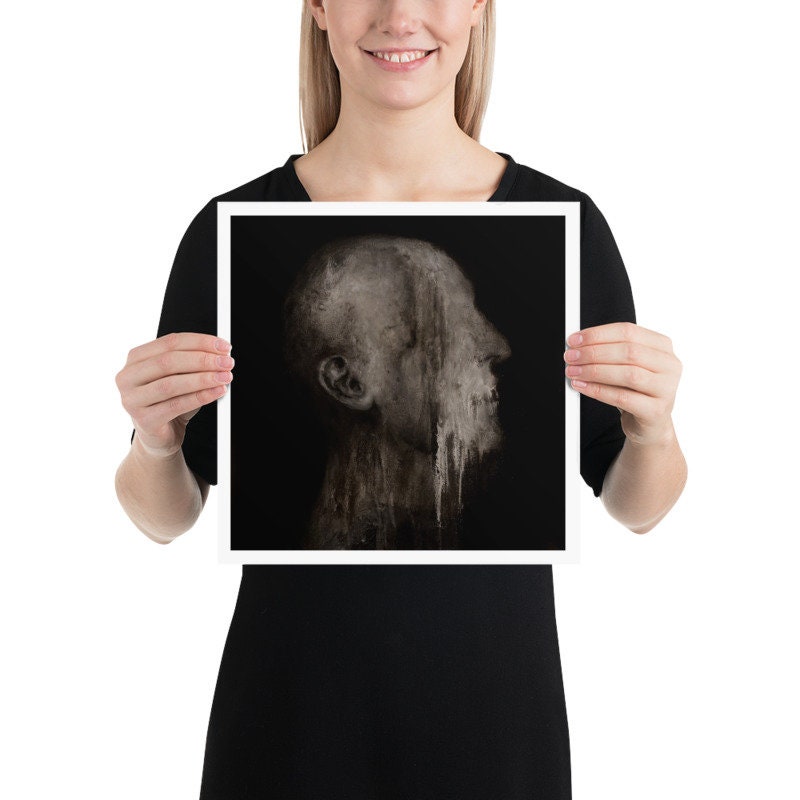 Dark Art, Portrait, Surreal, Melting, Photographic, Face Version 1 - Etsy