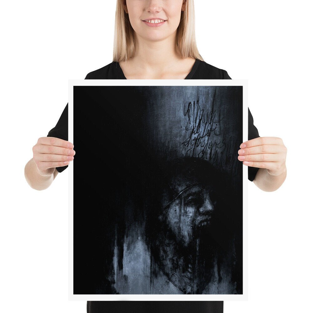 Black and Cool Gray Screaming Face 2021 - Etsy