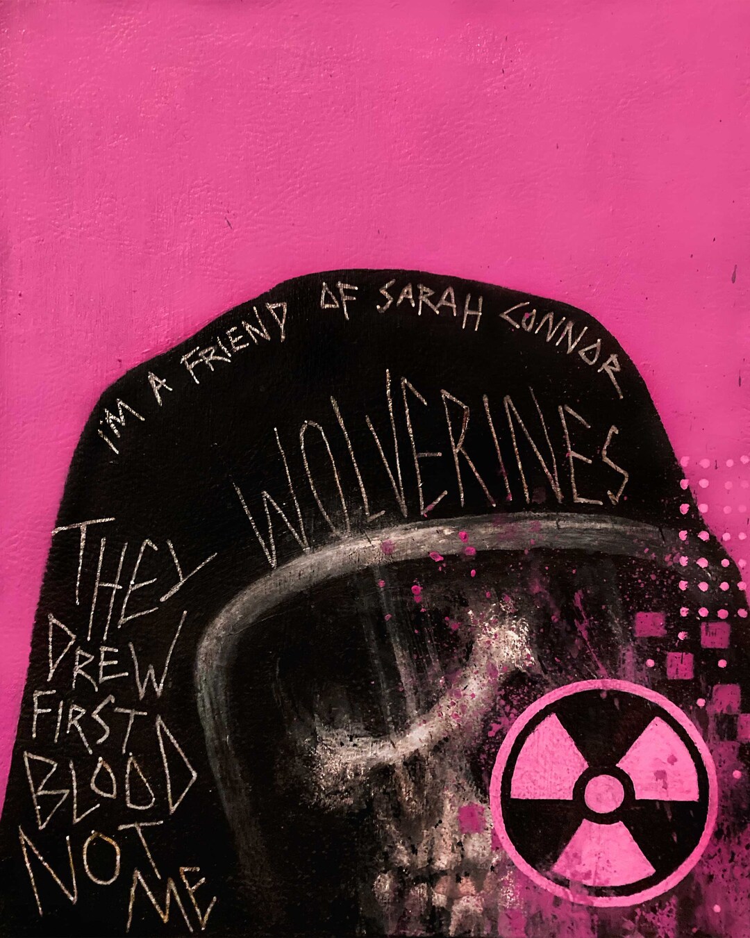 Toxic Trace 1980s Inspired Thrash Metal Dark Art Print - Etsy