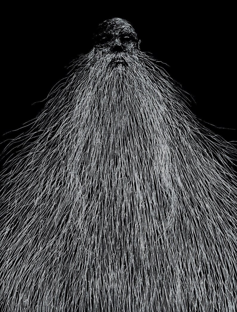 Doom Beard, Wizard, Doom Rock, Stoner Rock, Heavy Metal, Pen and Ink ...