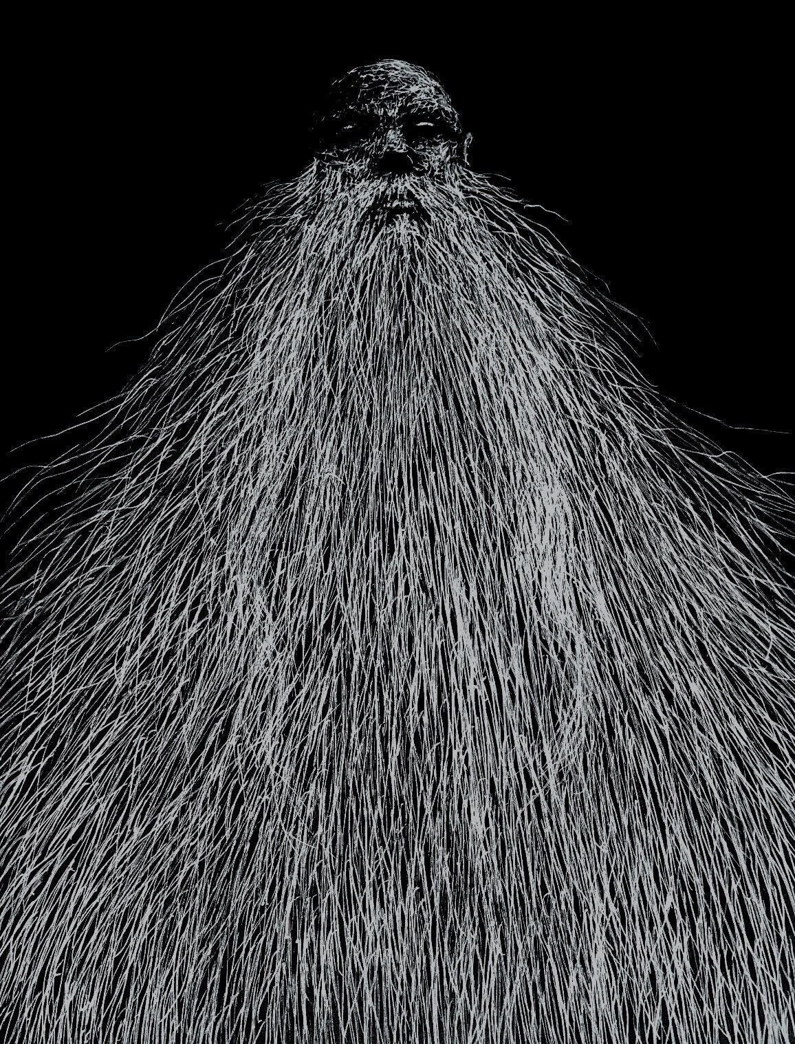 Doom Beard, Wizard, Doom Rock, Stoner Rock, Heavy Metal, Pen and Ink ...