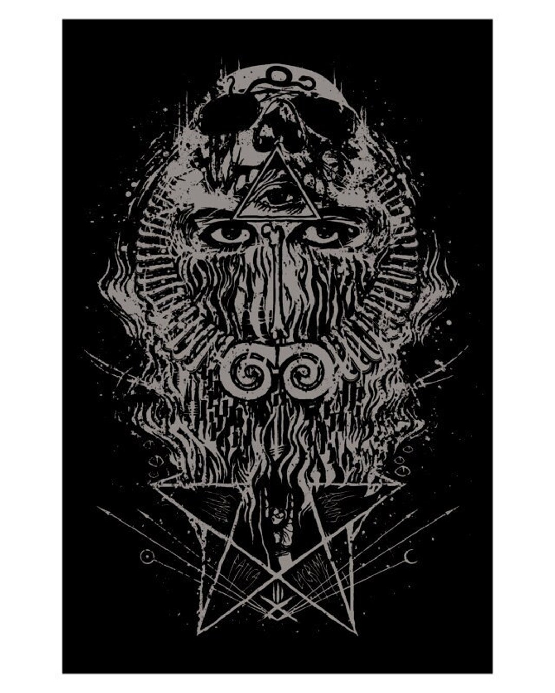 Skulls, Stregheria, Italian, Witchcraft, Pentacle, Dark Art, Black and ...