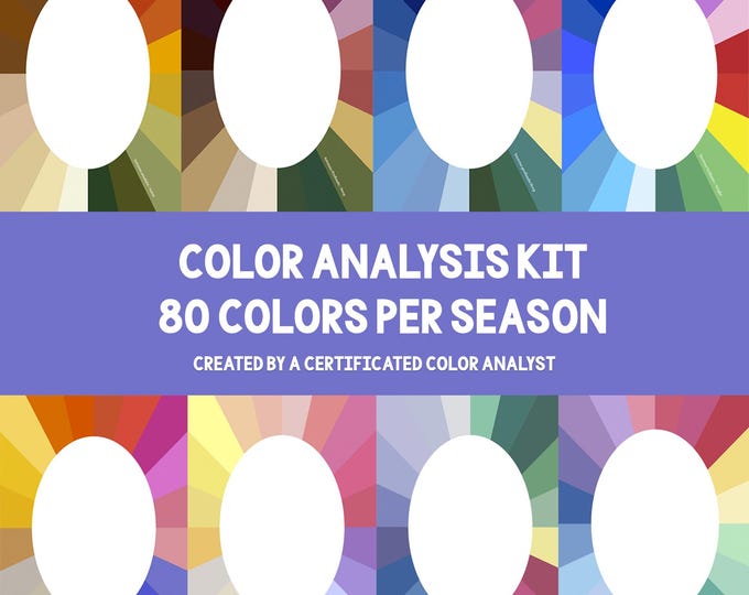 Color Analysis Kit Frames Passepartout - 80 Colors for Season - Diy and ...