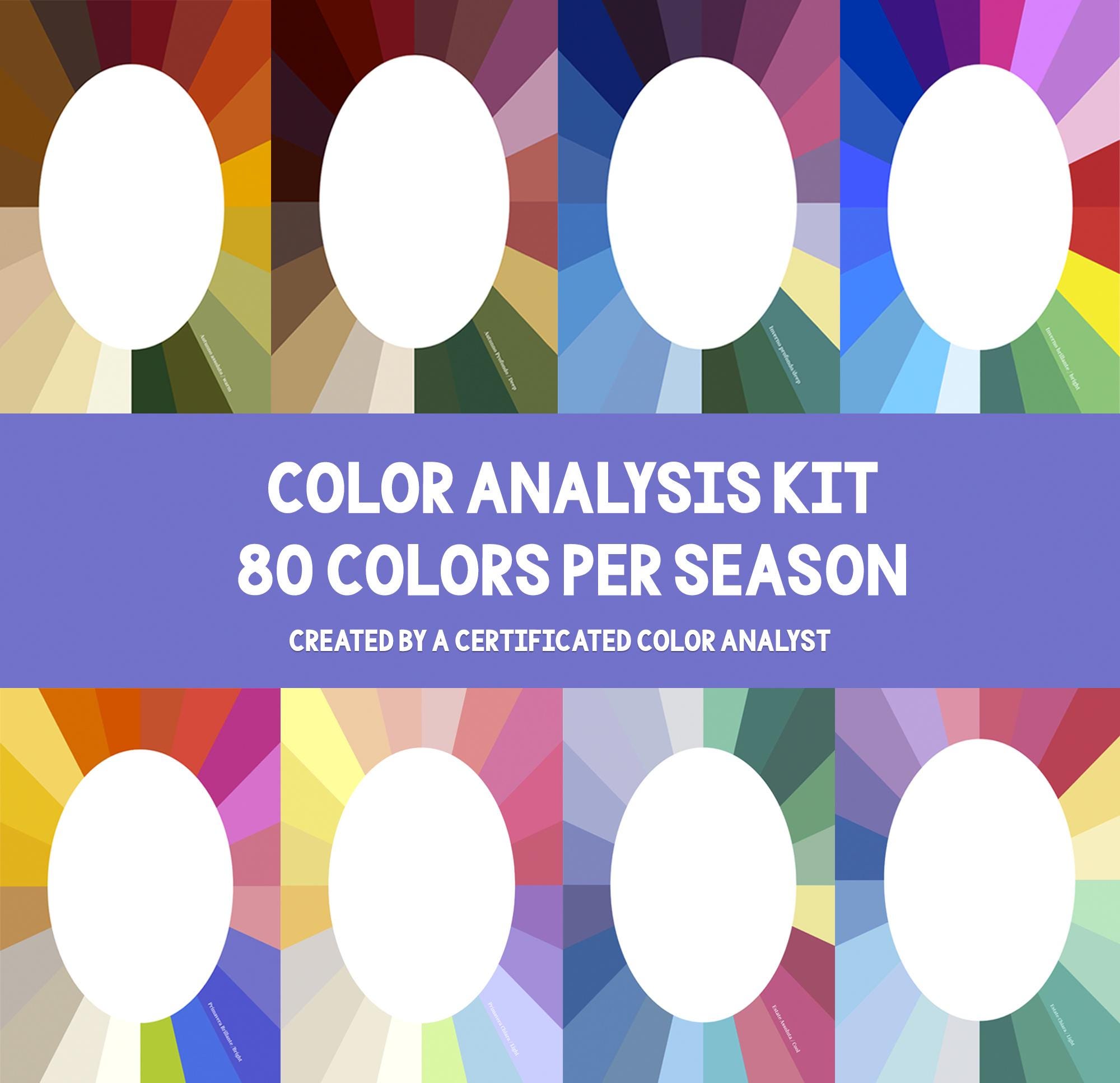 Color Analysis Kit Frames Passepartout - 80 Colors for Season - Diy and ...