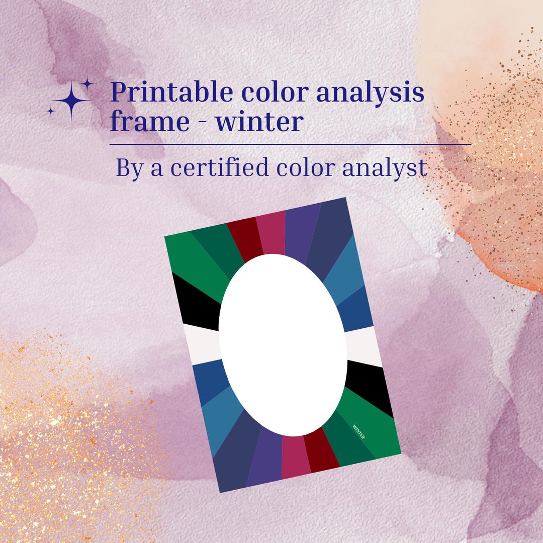 Printable Color Analysis Frame - Winter - Diy and Image Consultant ...