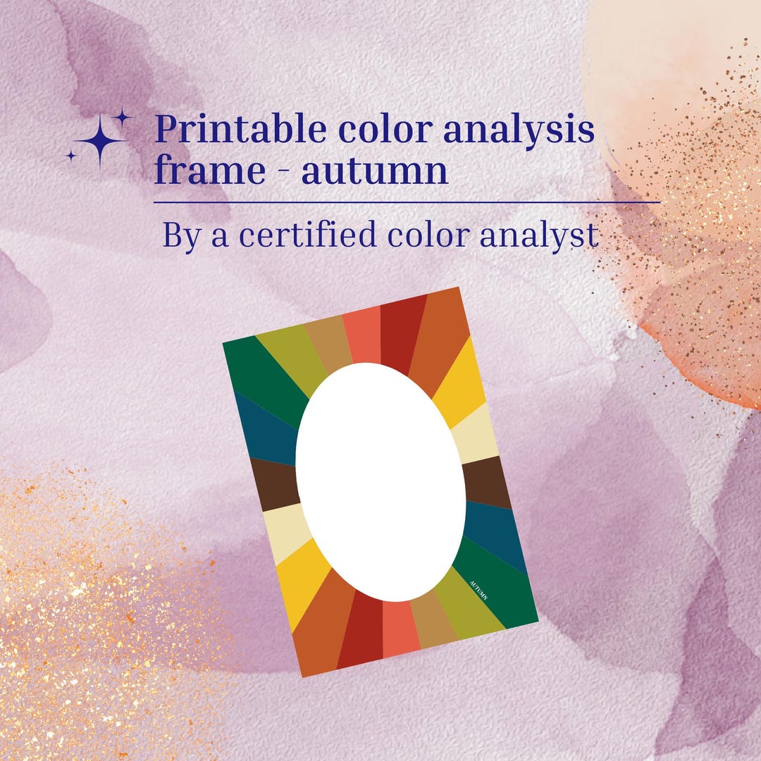 Printable Color Analysis Frame - Autumn - Diy and Image Consultant ...
