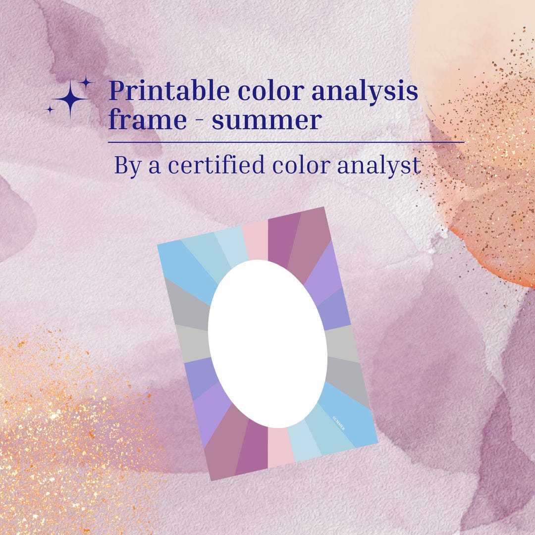 Printable Color Analysis Frame - Summer - Diy and Image Consultant ...