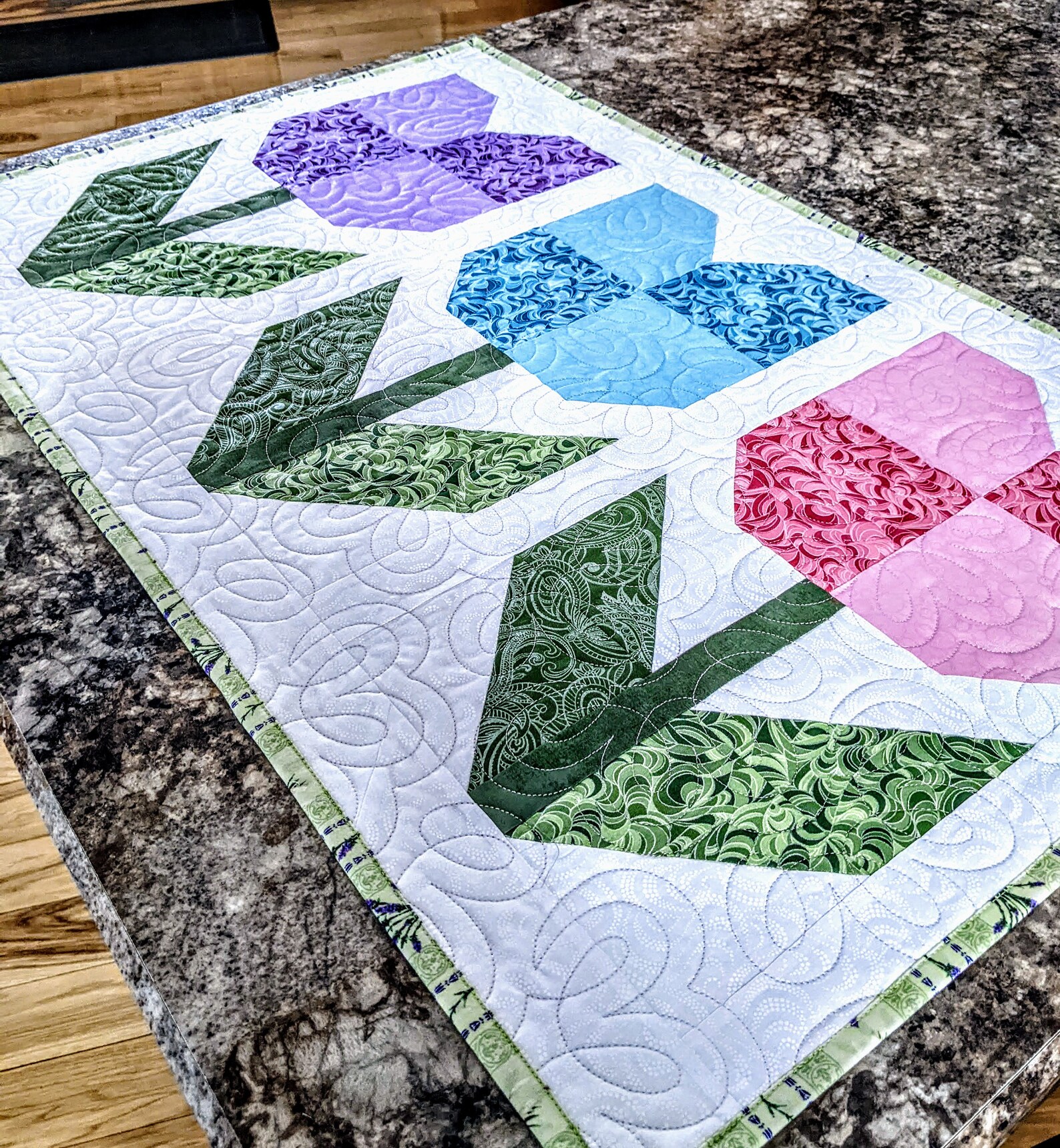 Quilted Table Topper Spring Table Topper Tulips - Etsy