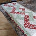 Red and Green Quilted Table Runner, Table Runner With Interlocking ...