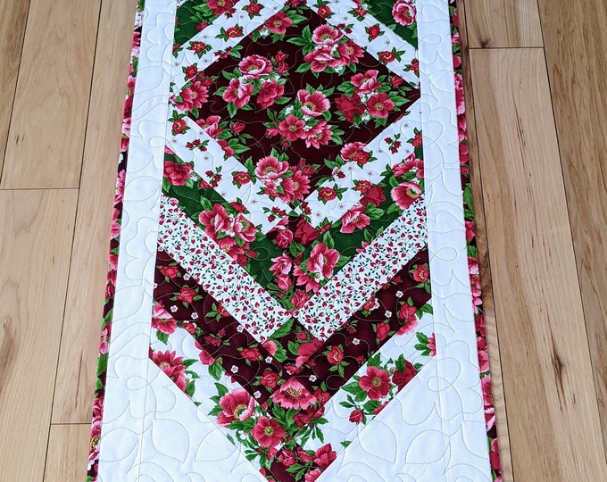 Quilted Table Runner, Spring Flowers - Etsy