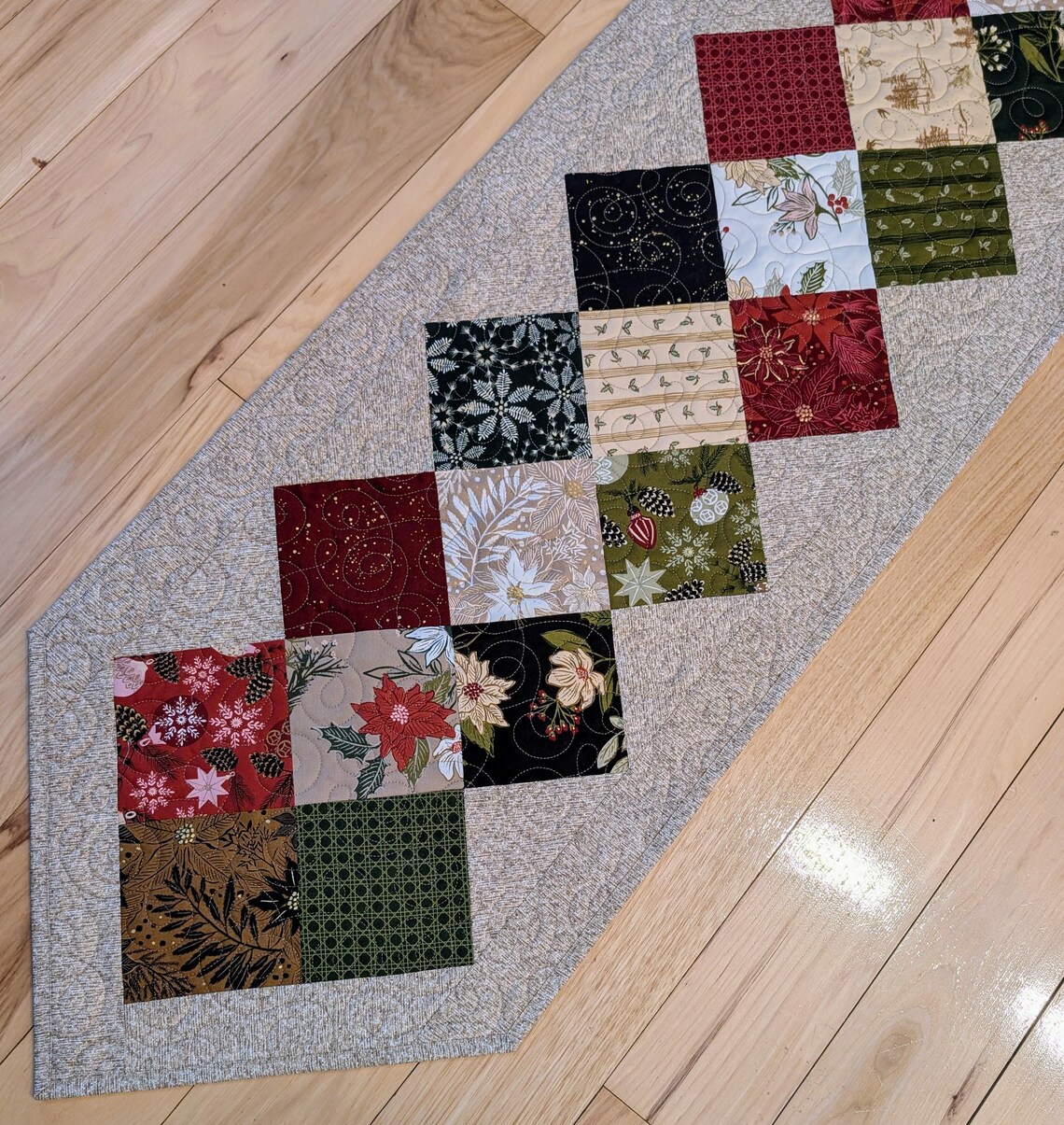 Quilted Table Runner, Winter in the Country - Etsy