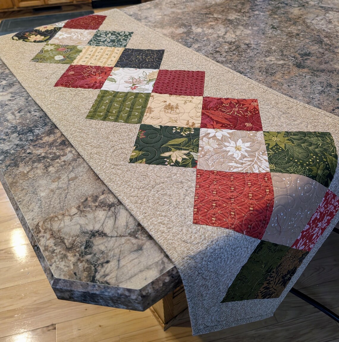 Quilted Table Runner, Winter in the Country - Etsy