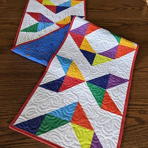 Multi-colored Table Runner, Twin Bed Runner - Etsy