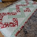 Red and Green Quilted Table Runner, Table Runner With Interlocking Squares - Etsy