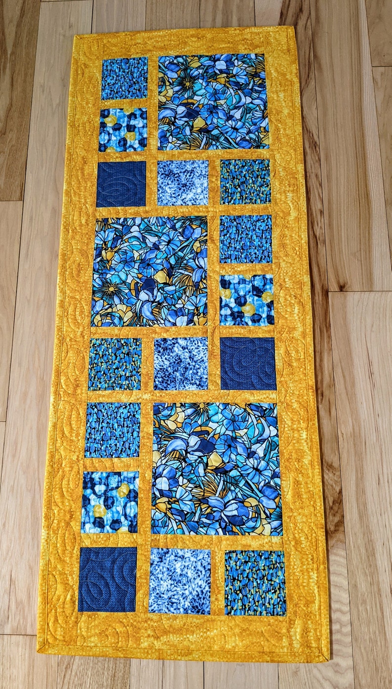 Quilted Table Runner Stained Glass Table Runner - Etsy