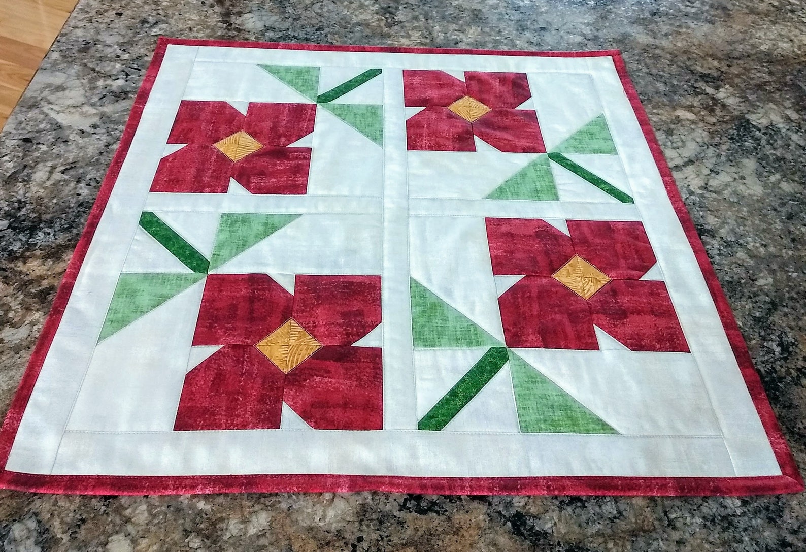 PDF Pattern for Spring Flower Quilted Table Topper - Etsy