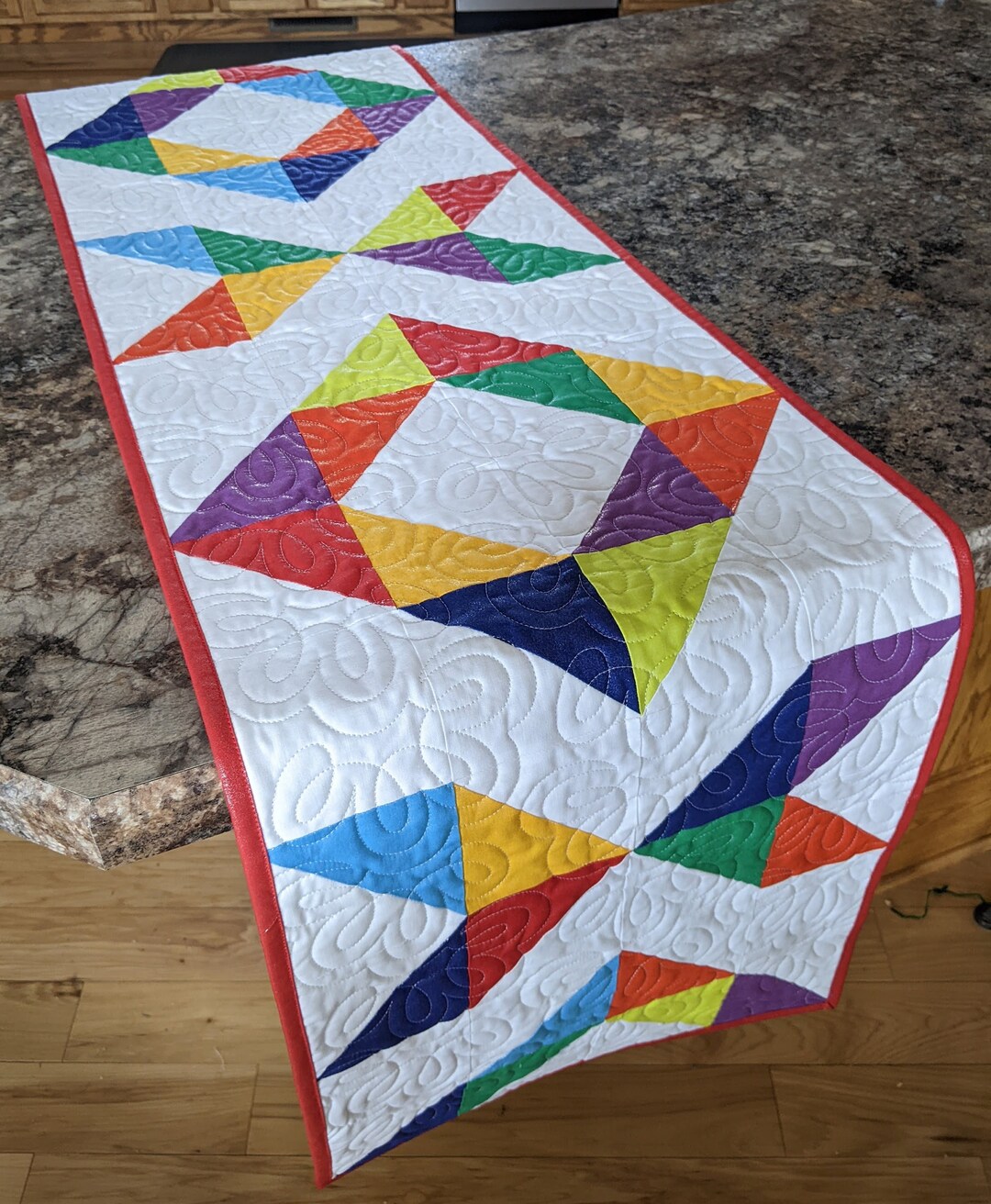 Multi-colored Table Runner, Twin Bed Runner - Etsy