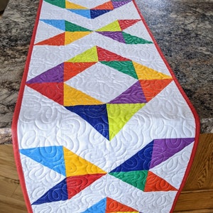 Multi-colored Table Runner, Twin Bed Runner - Etsy