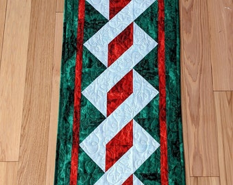 Quilted Table Runner Red White and Blue - Etsy