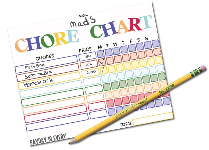 Kids Chore Chart Digital Download - Etsy