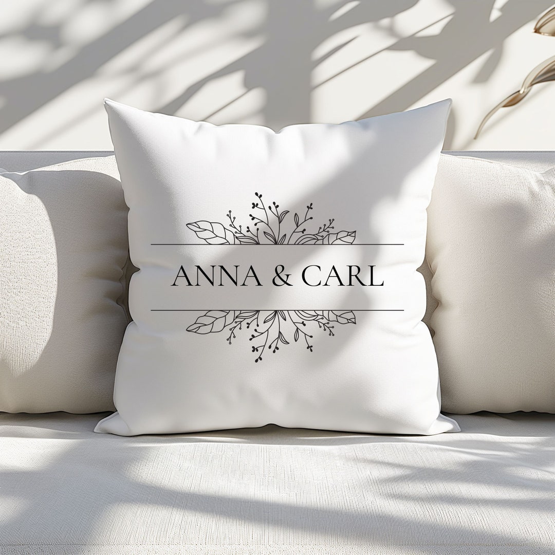 Rustic Wedding Decor, Custom Wedding Pillow With Names, Wedding Gift ...