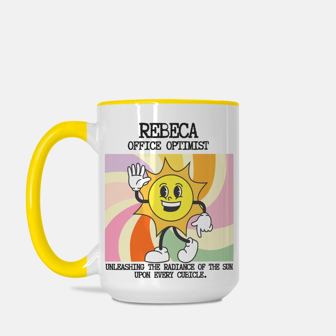 Office Optimist Mug With Cartoon Sun Funny Office Humor Christmas ...