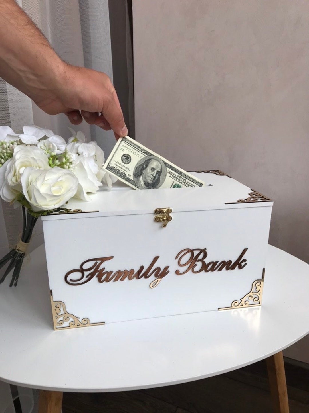 Personalized Card Box for Wedding, New Family Gift Idea, Wooden Memory ...