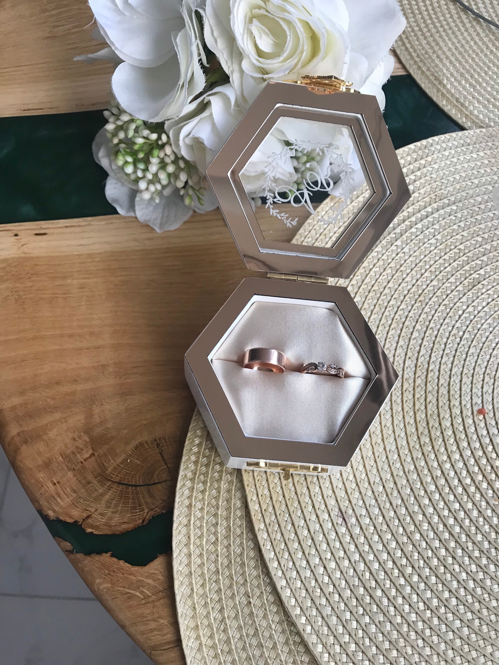 Elegant Engraved Box for Wedding Ring, Ring Box for Wedding, Engagement ...