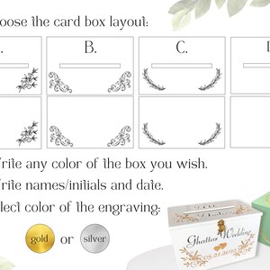 Personalised Quinceañera Sage Green Card Box, Boho Post Box, Money Box ...