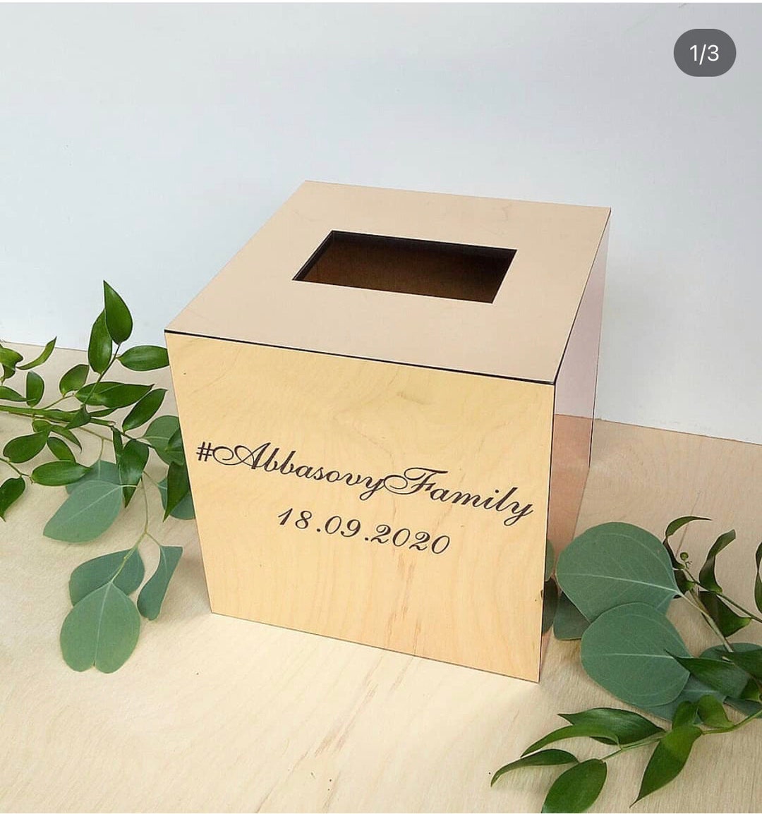 Personalised Wedding Card Box, Gold Wedding Post Box, Wedding Money Box ...