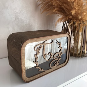 Wooden Wedding Wish Box, Wedding Memory Box, Personalized Wooden ...