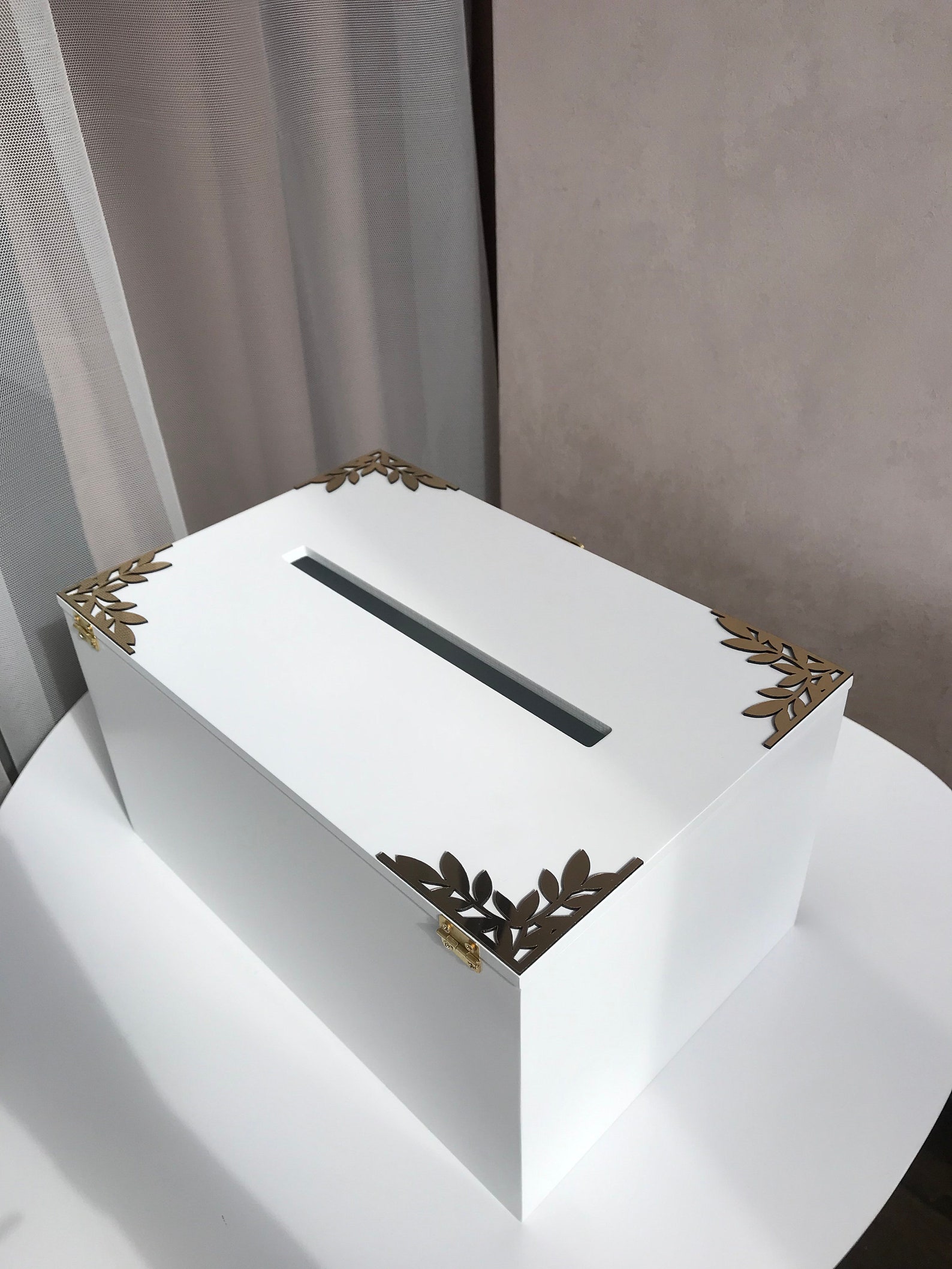 Classic Wedding Card Box, Wooden Money Box, Bridal Shower Box, Wooden ...