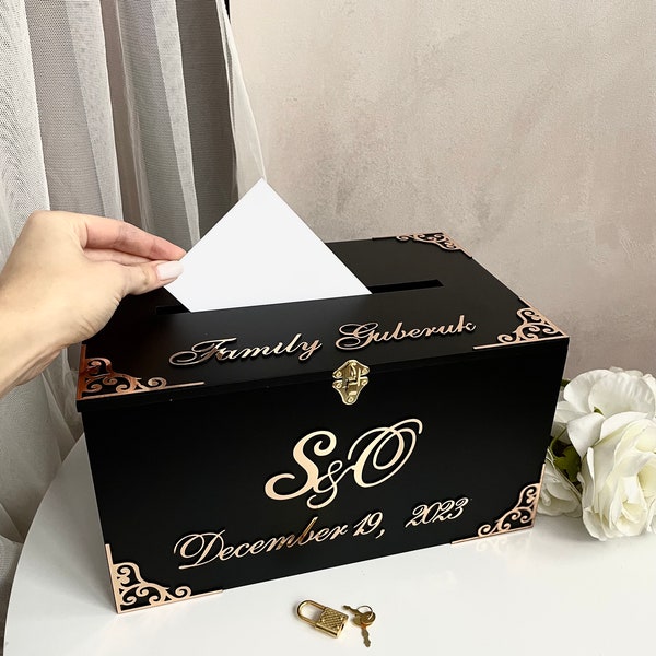 Black Card Box - Etsy