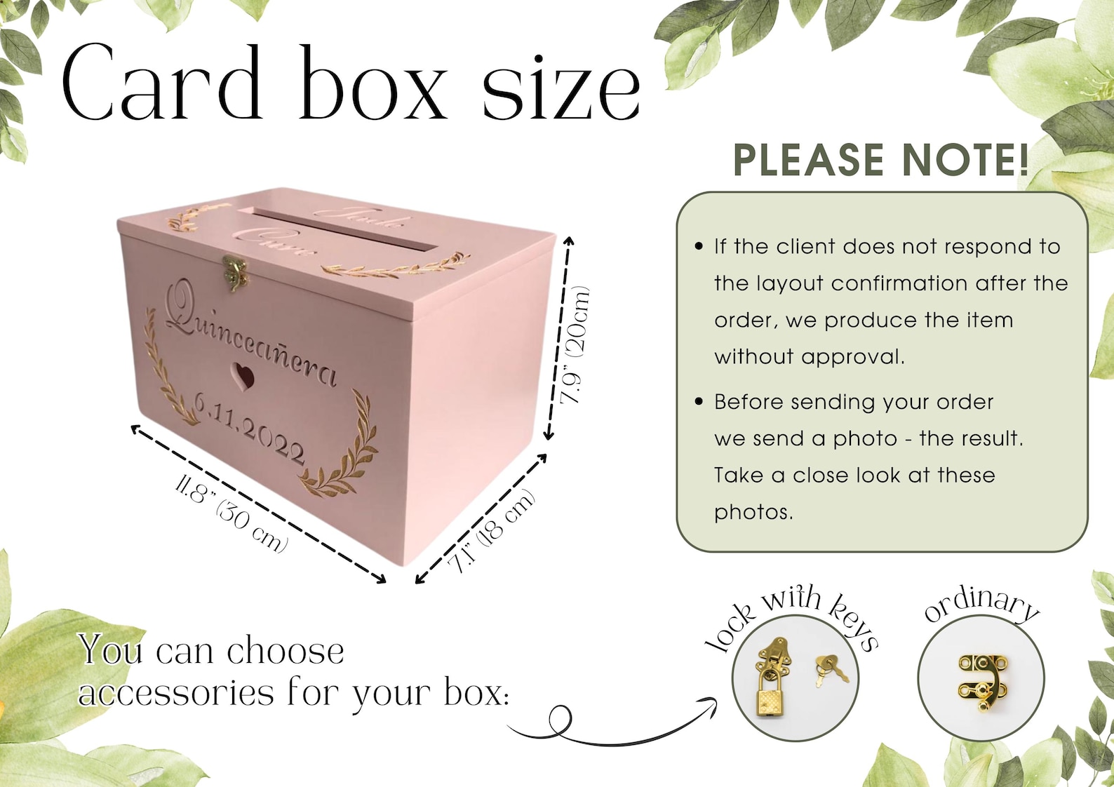 Blue Quinceañera Card Box, Wooden Memory Box, Card Box With Slot ...