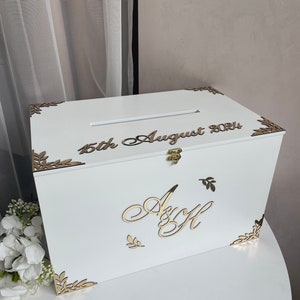 Personalised Wedding Big Card Box, Boho Wedding Post Box, Wedding Money ...