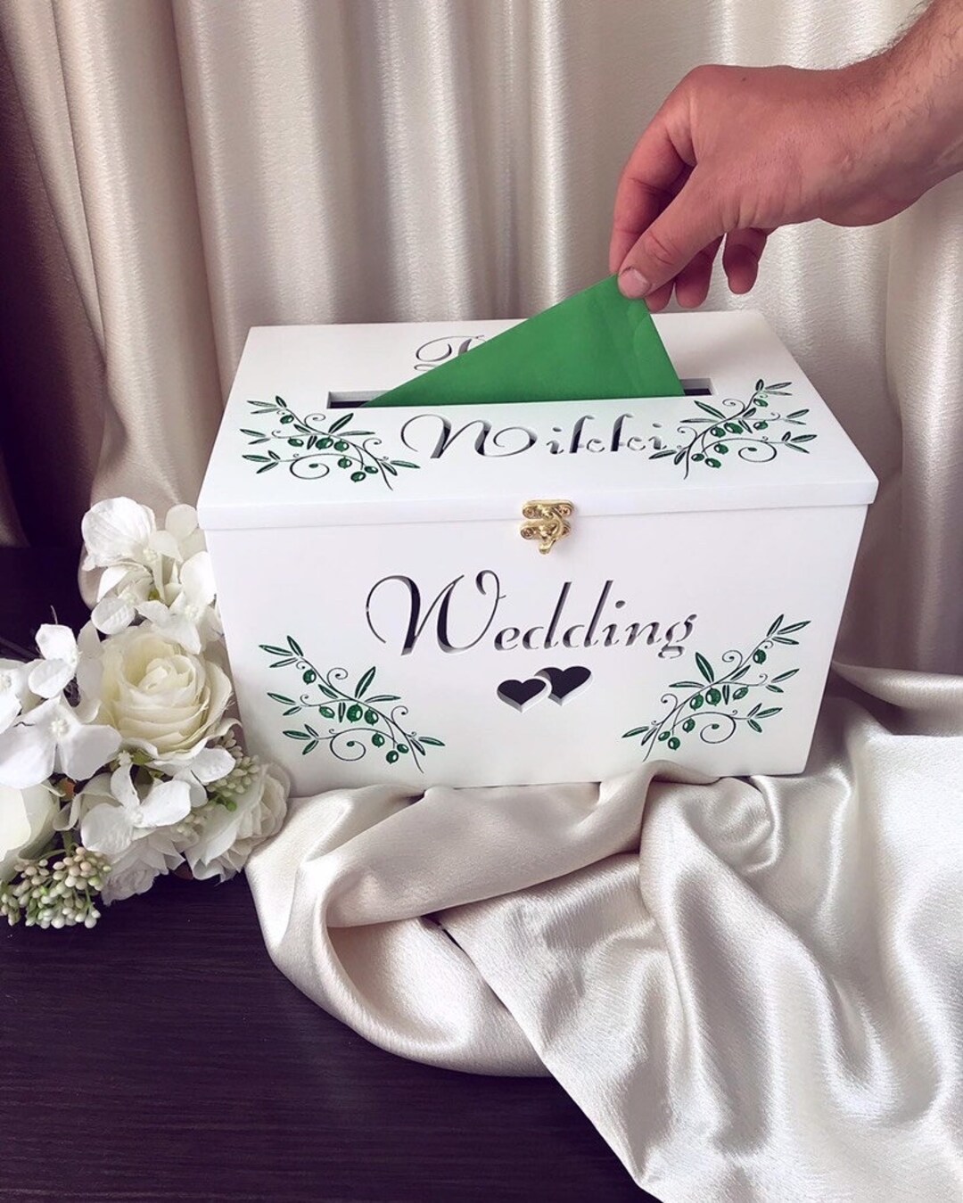 Engraved Wedding Money Box, Wedding Card Box, Bridal Shower Box,rustic ...