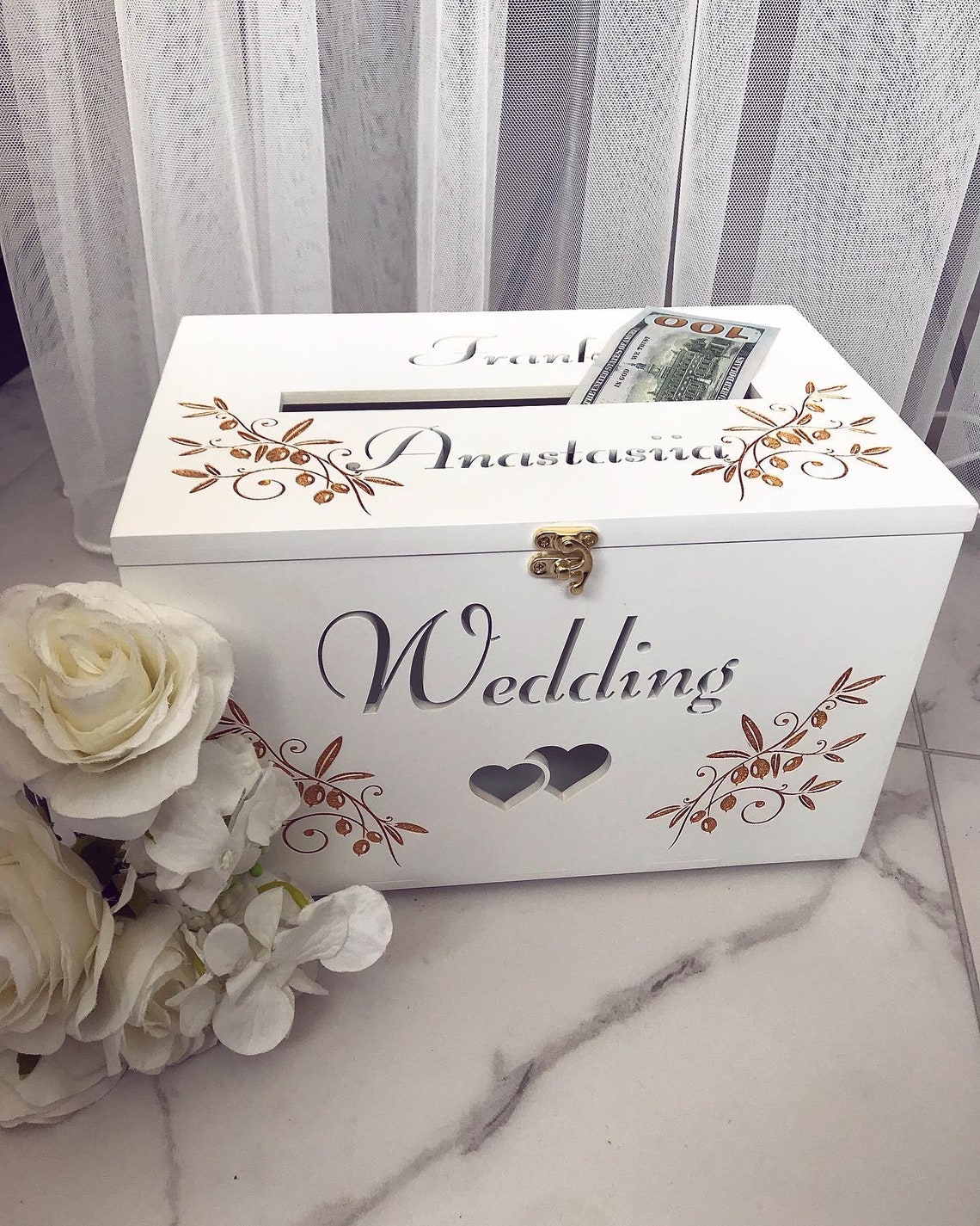 Personalised Wedding Card Box Boho Wedding Post Box Wedding - Etsy