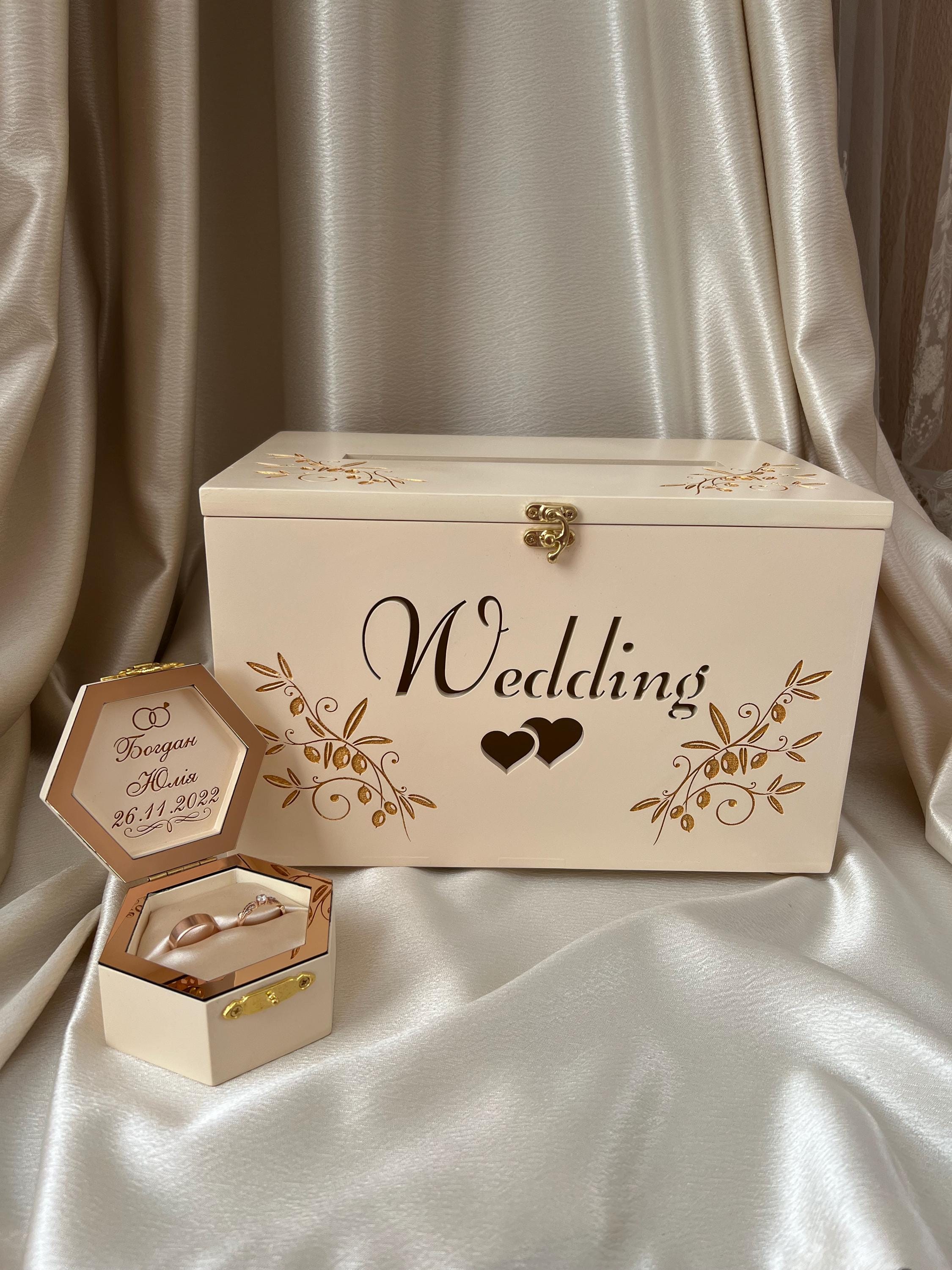 Boho Wedding Ceremony Decor, Box for Wedding Ring, Personalized Wedding ...