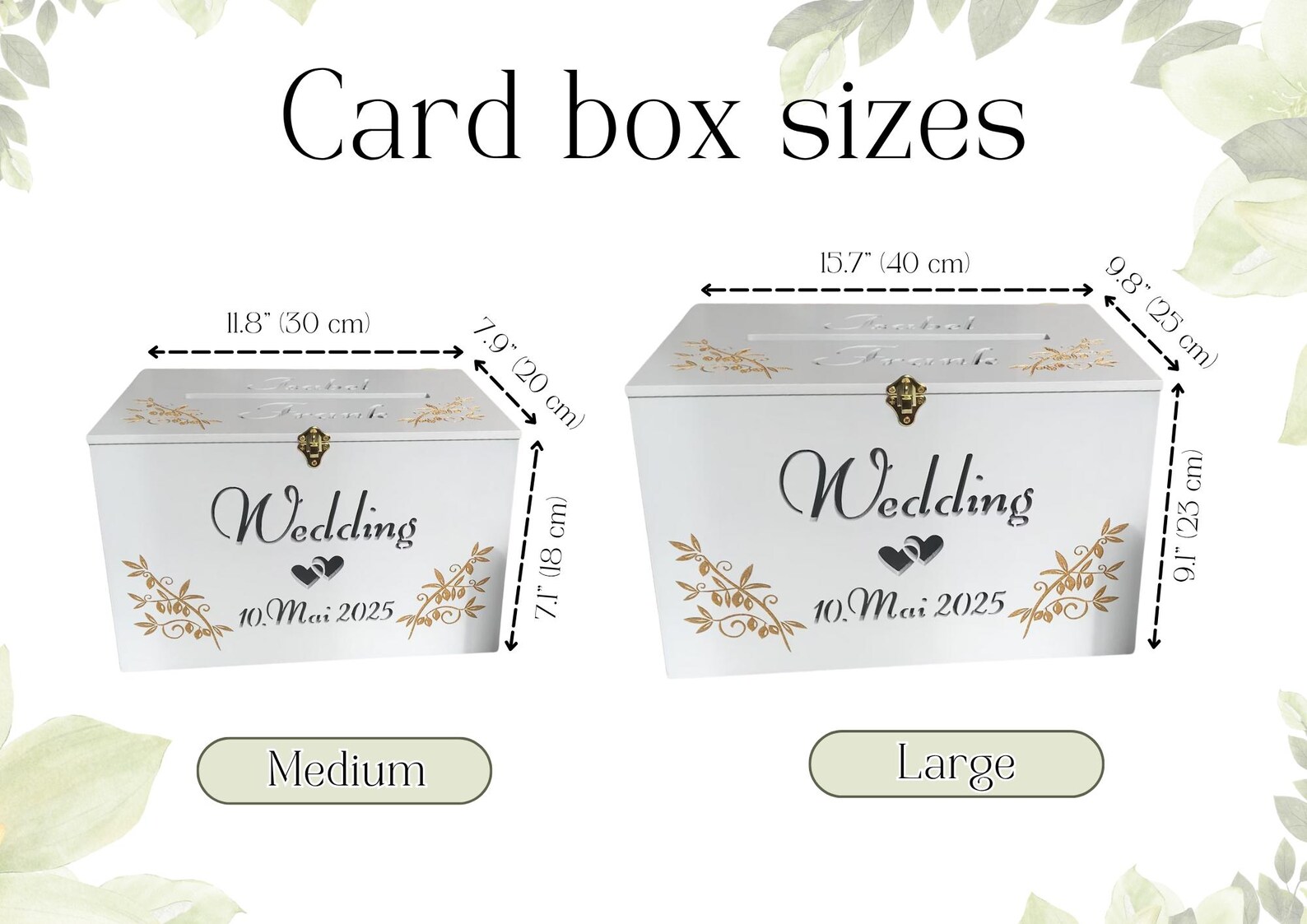 White Wedding Card Box With Wedding Sign and Wedding Bouquet ...