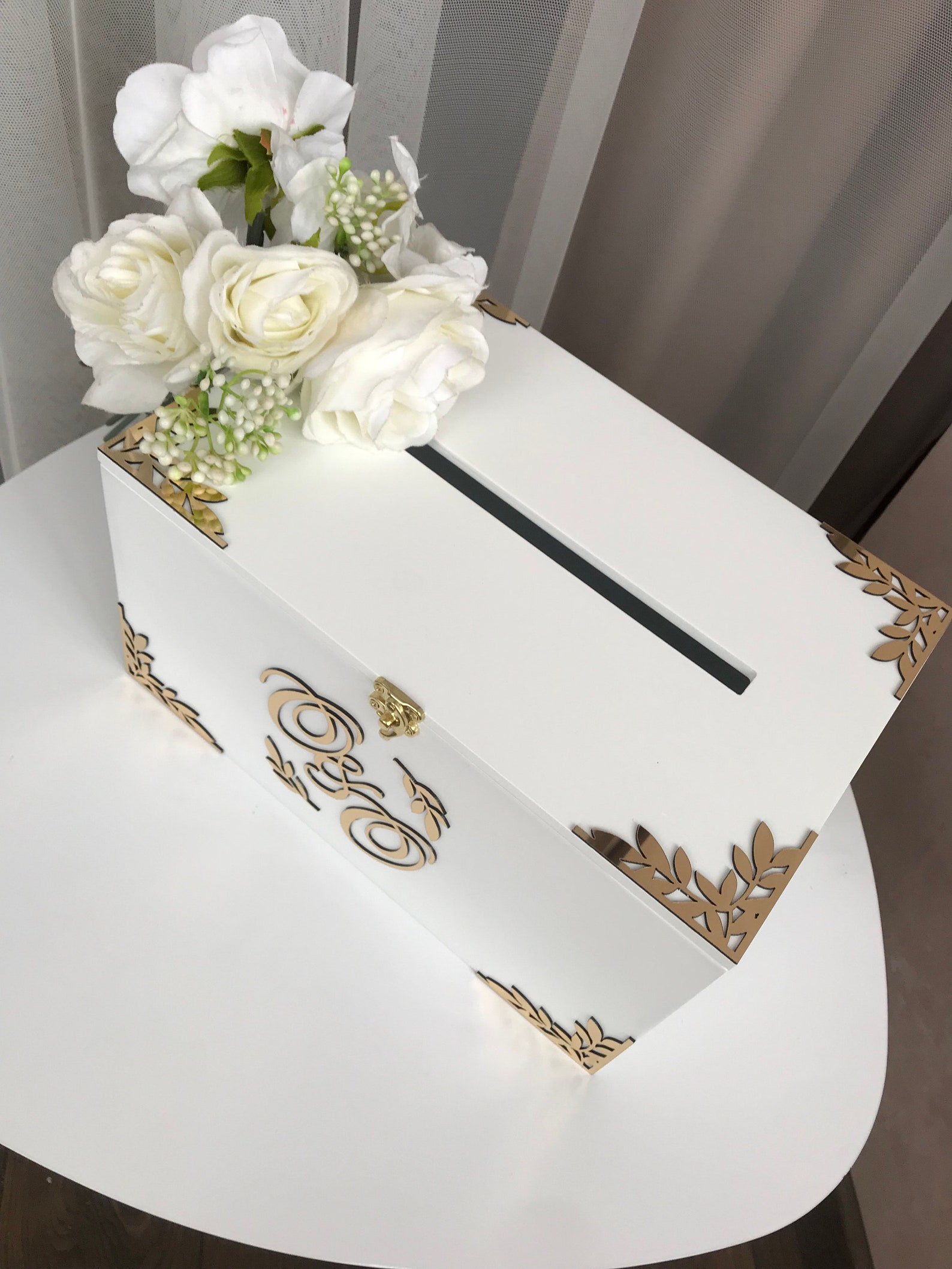 Personalised Wedding Card Box, Boho Wedding Post Box, Wedding Money Box ...