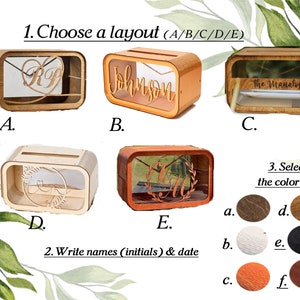 Wooden Wedding Wish Box, Wedding Memory Box, Personalized Wooden ...