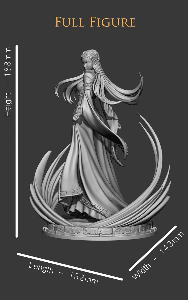 Princess Zelda - the Legend of Zelda: Breath of the Wild 3D Printed ...