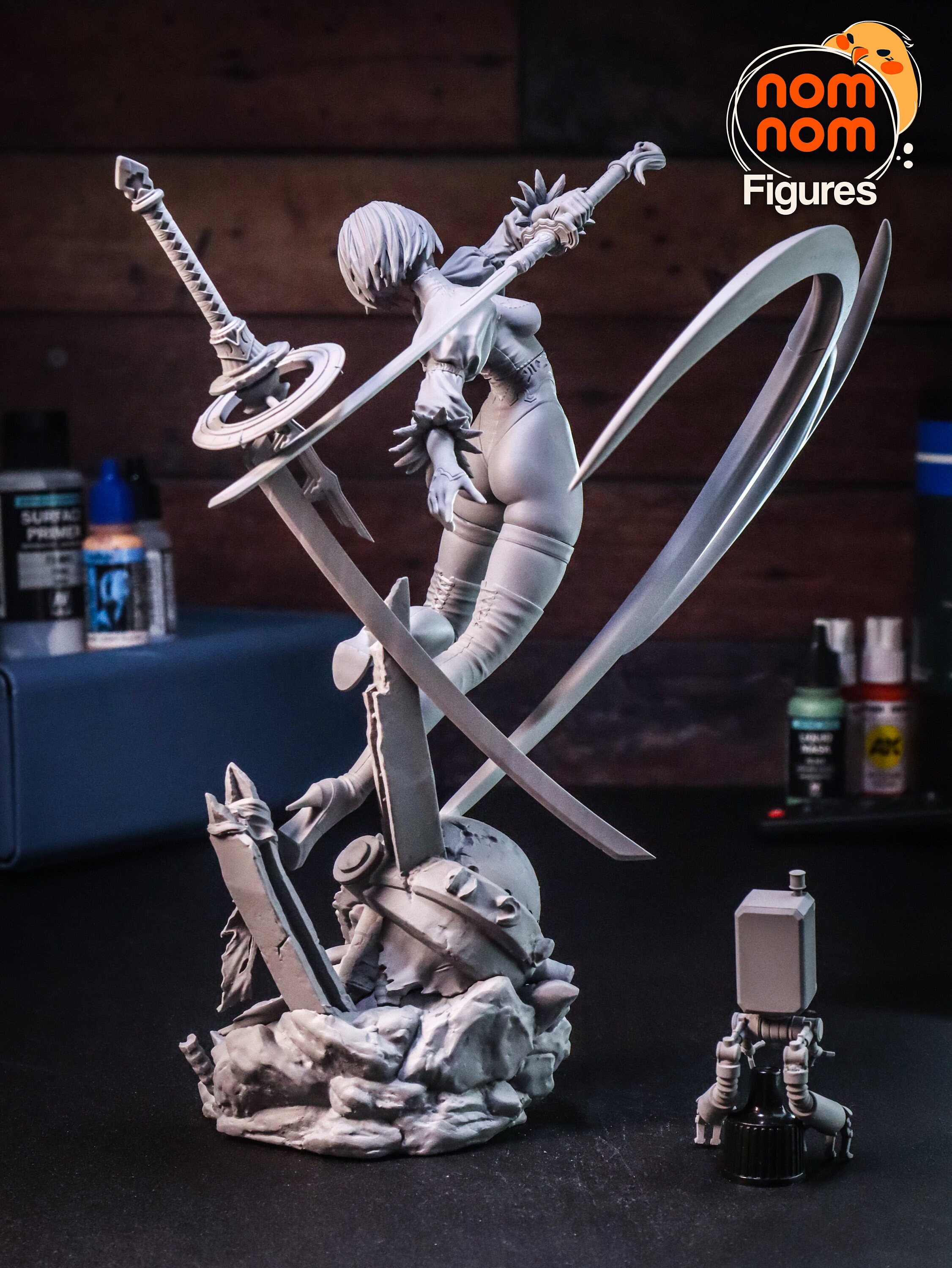 2B - Nier Automata 3D Printed Figure/statue/model Kit - Etsy