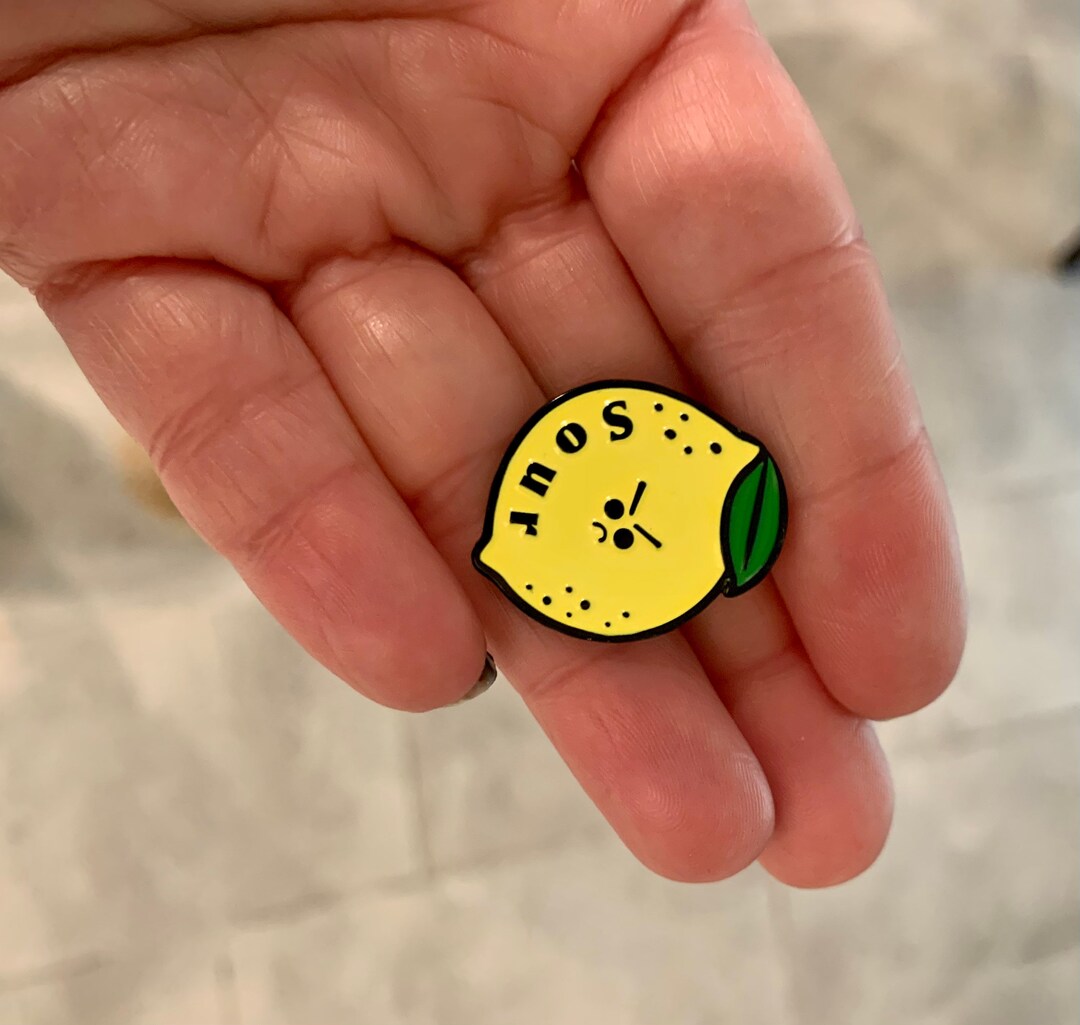Sour Lemon Enamel Pin - Etsy